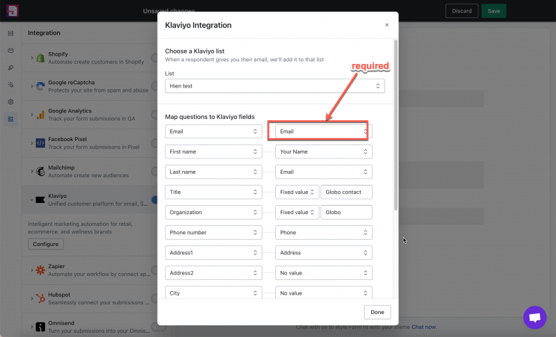 Connect form elements to Klaviyo subscriber data