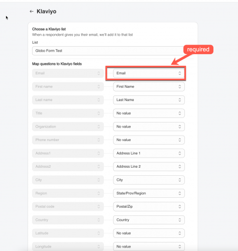 Connect form elements to Klaviyo subscriber data
