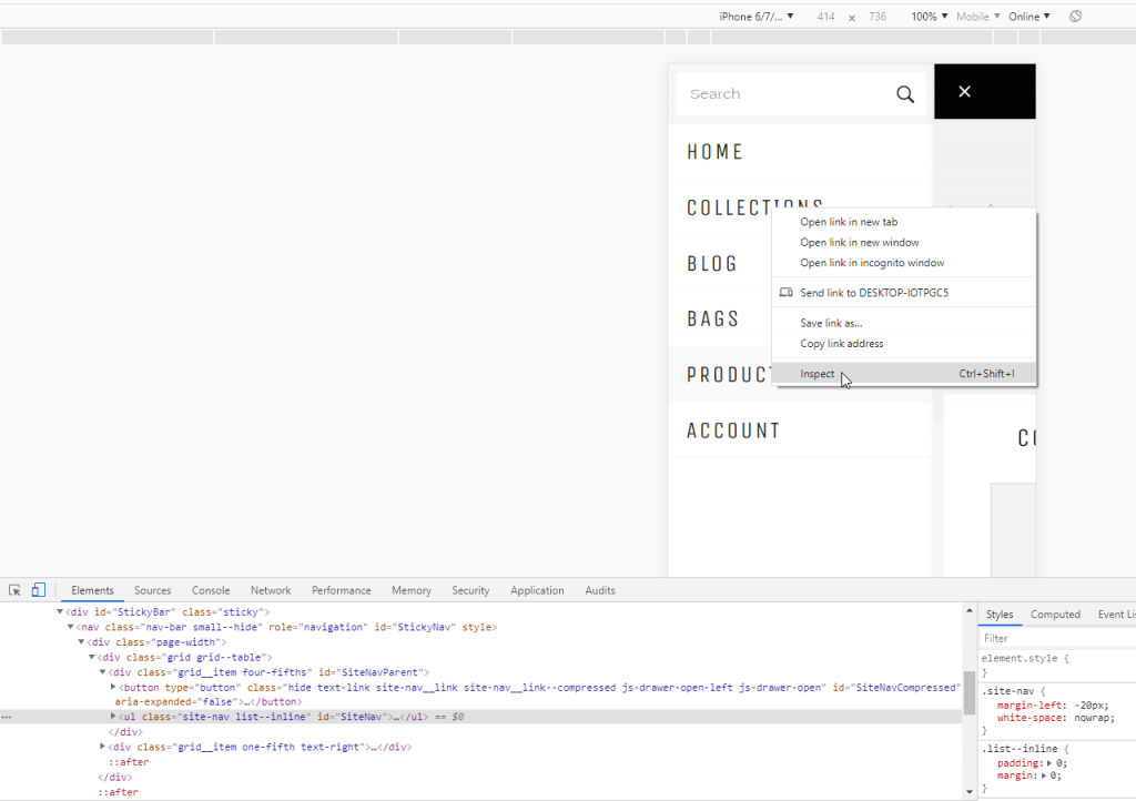 Why the menu does not show or shows incorrectly on our website?