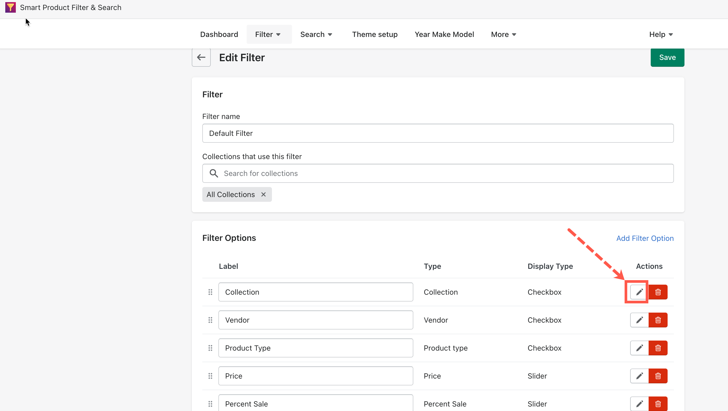 Add sub-collections to filter tree