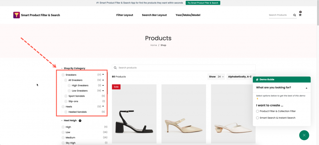 Add sub-collections to filter tree