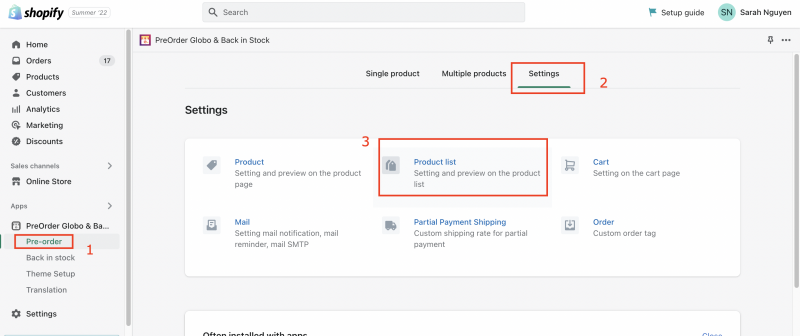Edit Pre-order Badge in product list