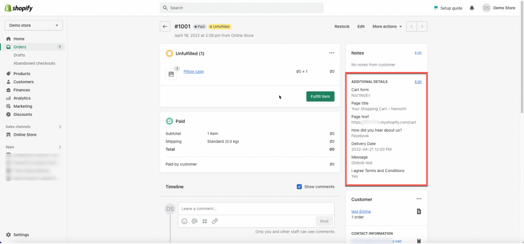 Create a cart form