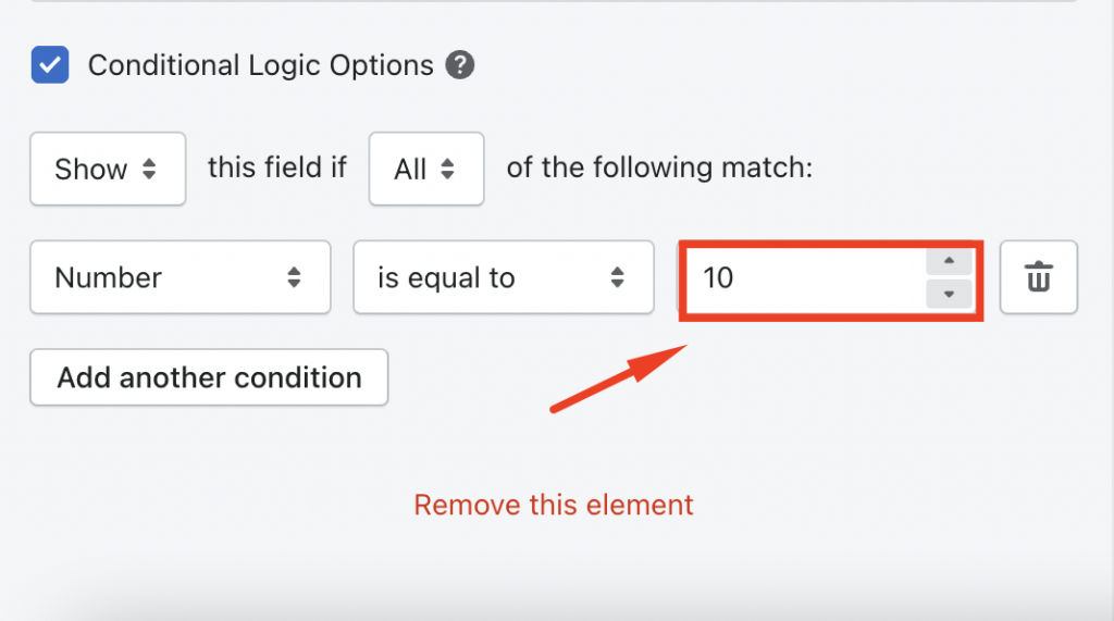 Create conditional logic options