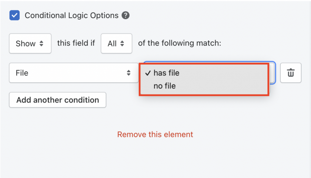 Create conditional logic options