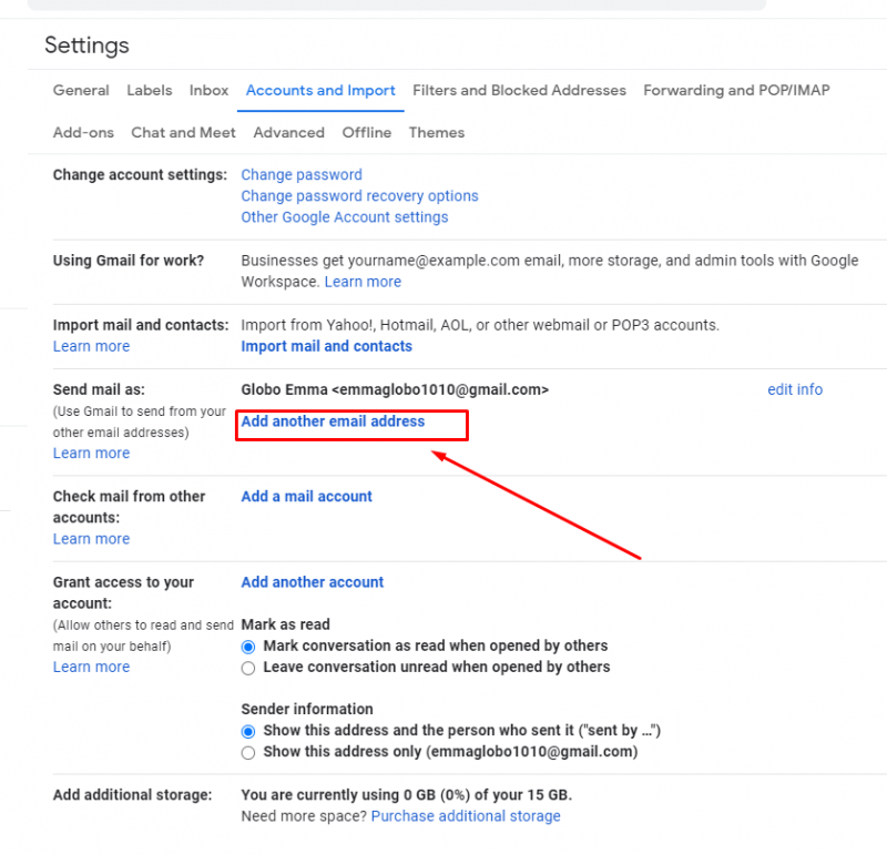 Send emails from a different address or alias