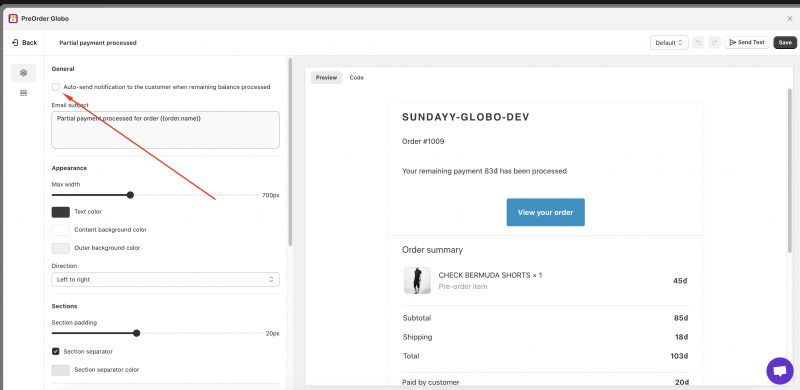 How to send customers payment collecting notification email